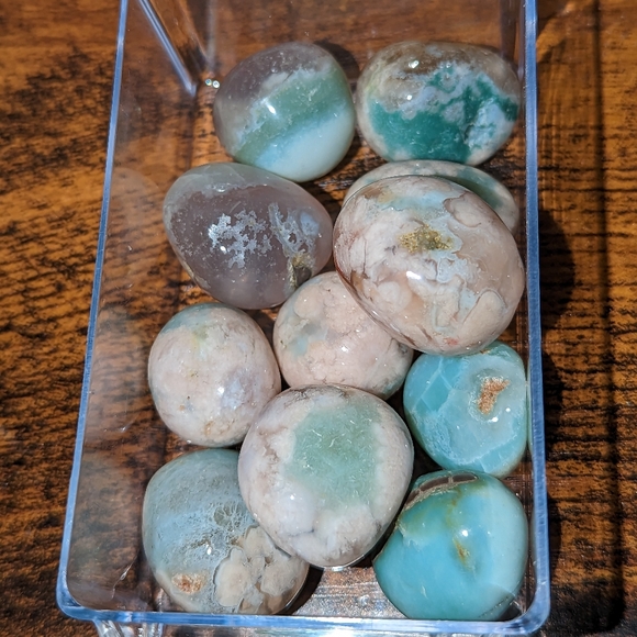 Other | Green Flower Agate Tumbles | Poshmark